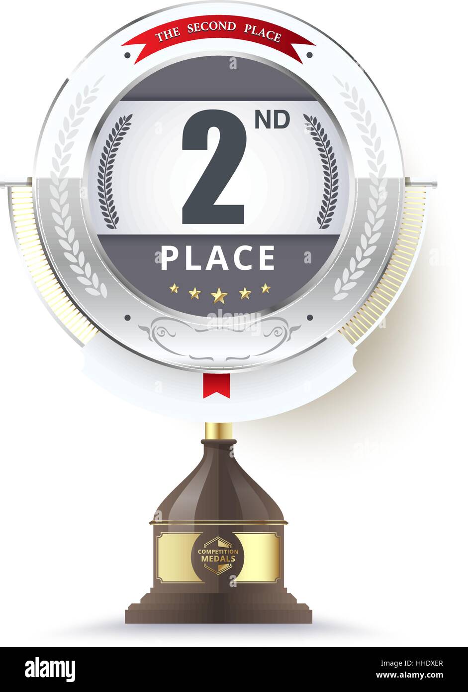 Into second place Stock Vector Images - Alamy