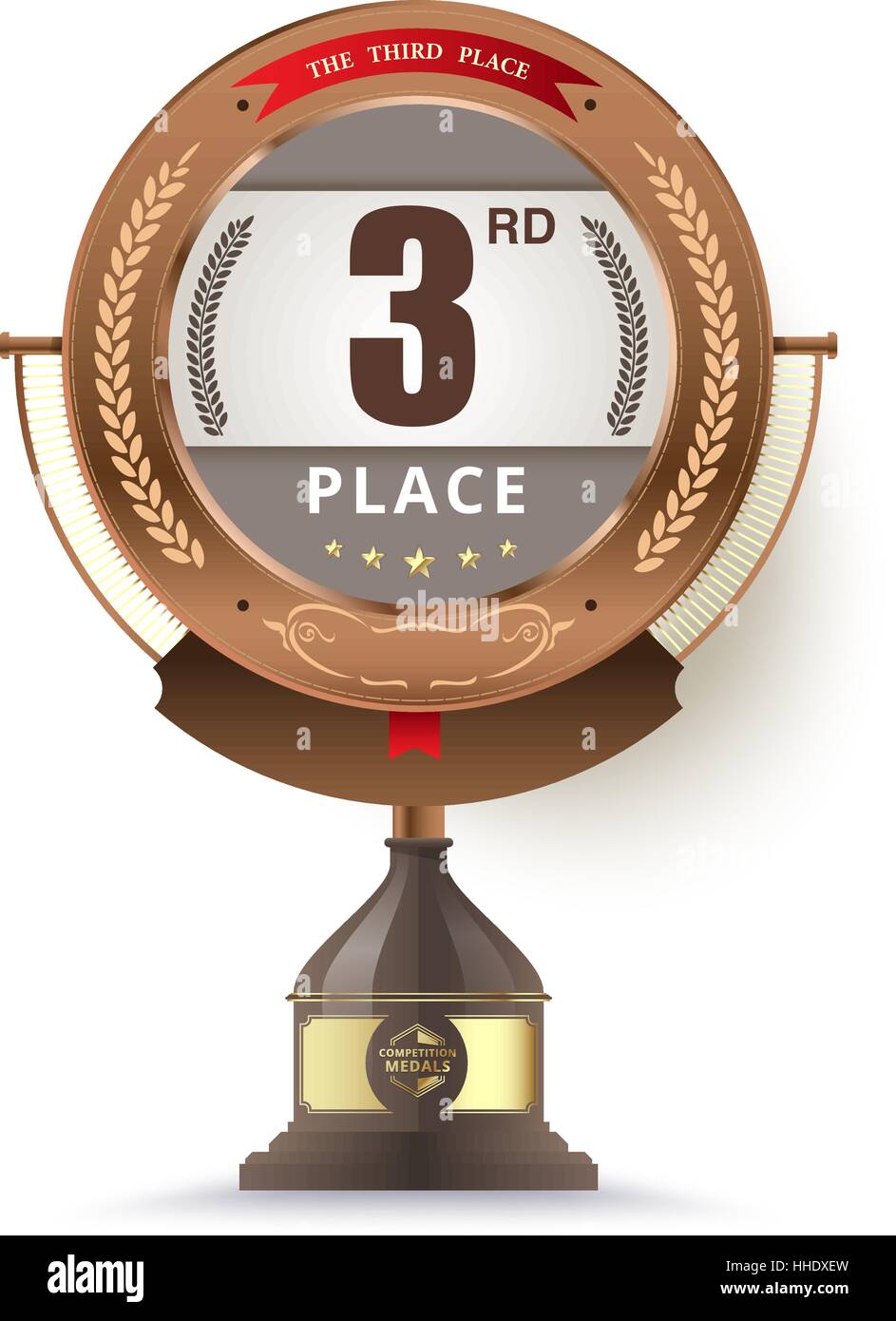 Third place ribbon Stock Vector Images - Alamy