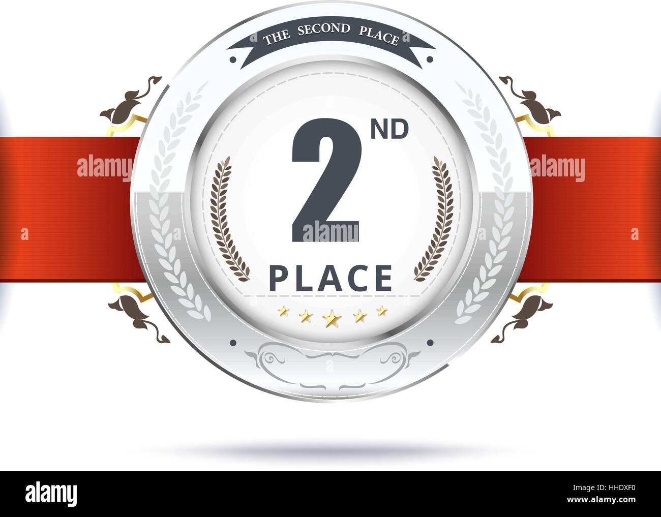 Into second place Stock Vector Images - Alamy