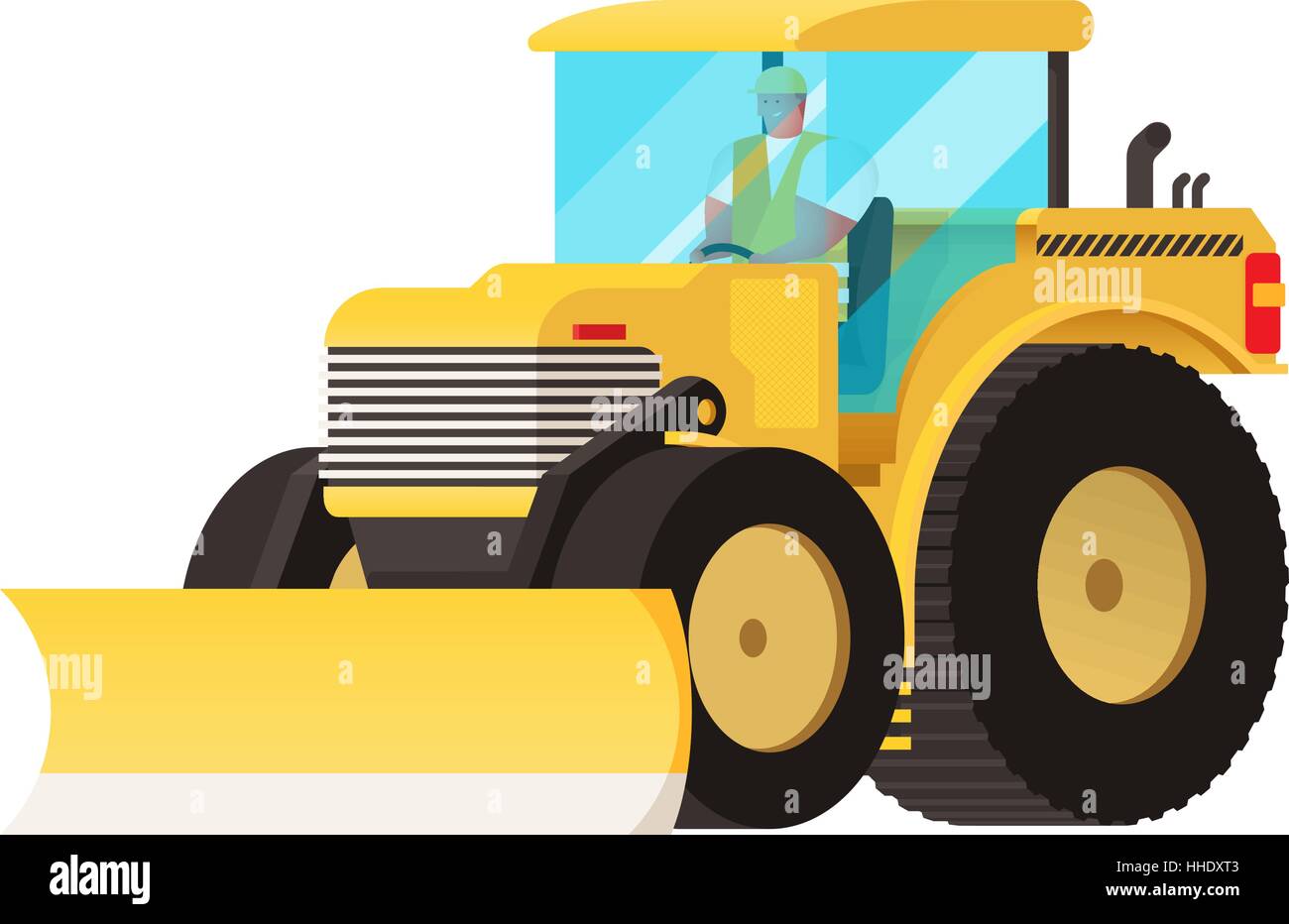 Yellow Tractor Clipart