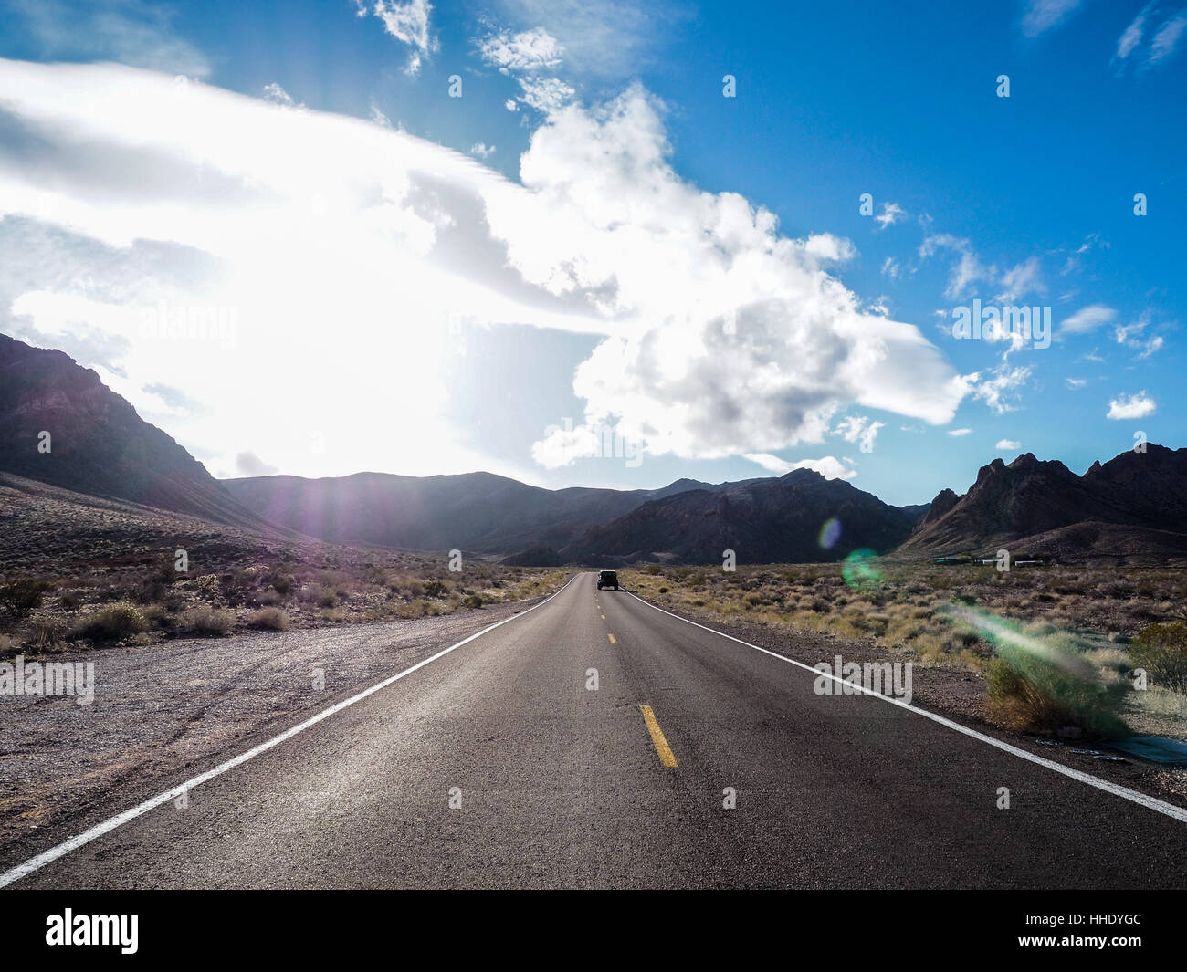 High way road with cloudy blue sky t in Page, Arizona Stock Photo - Alamy