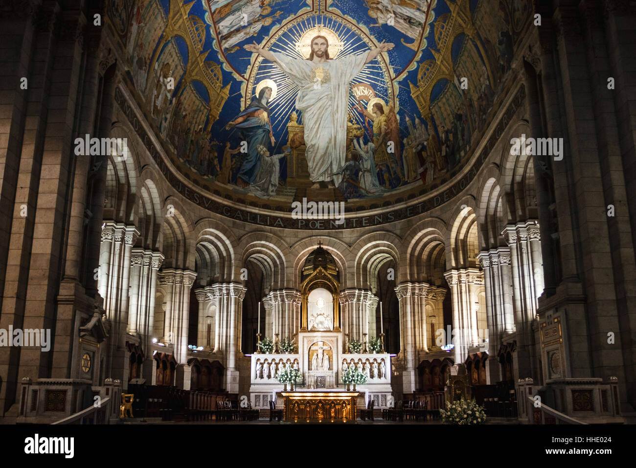 Interior of Basilica of the Sacred Heart of Paris, France Stock Photo ...