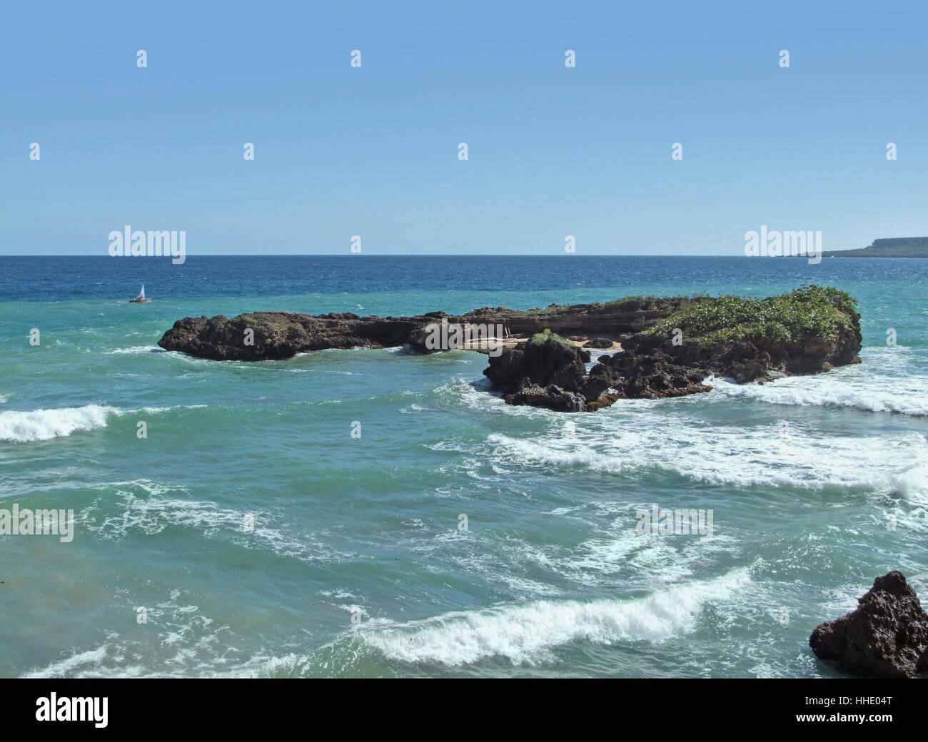 coastal scenery at the Dominican Republic, a island of Hispanola wich ...