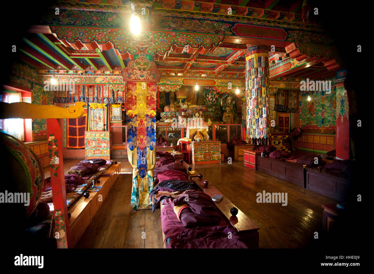 Buddhist monastery inside hi-res stock photography and images - Alamy