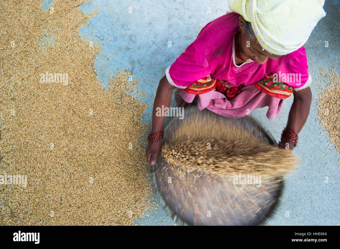 Traditional winnowing hi-res stock photography and images - Alamy
