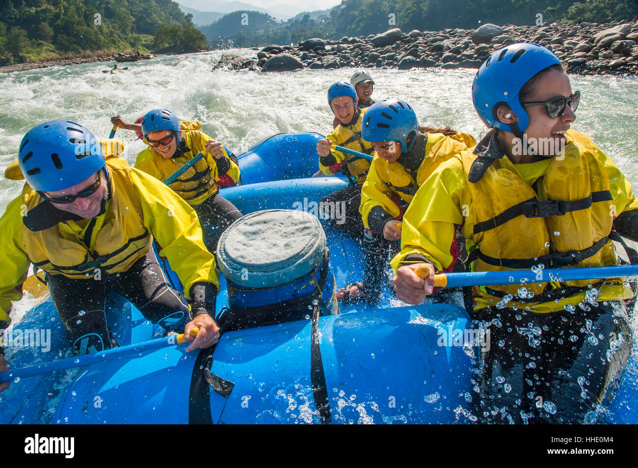 Rafting trip on the Trisuli River, Nepal Stock Photo - Alamy