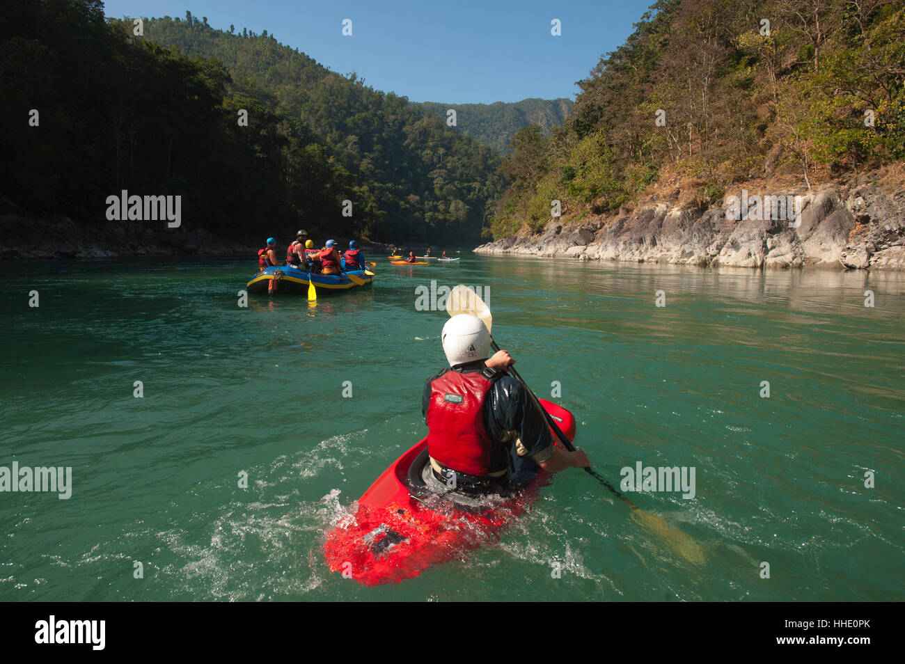 A rafting expedition down the Karnali River, west Nepal Stock Photo - Alamy