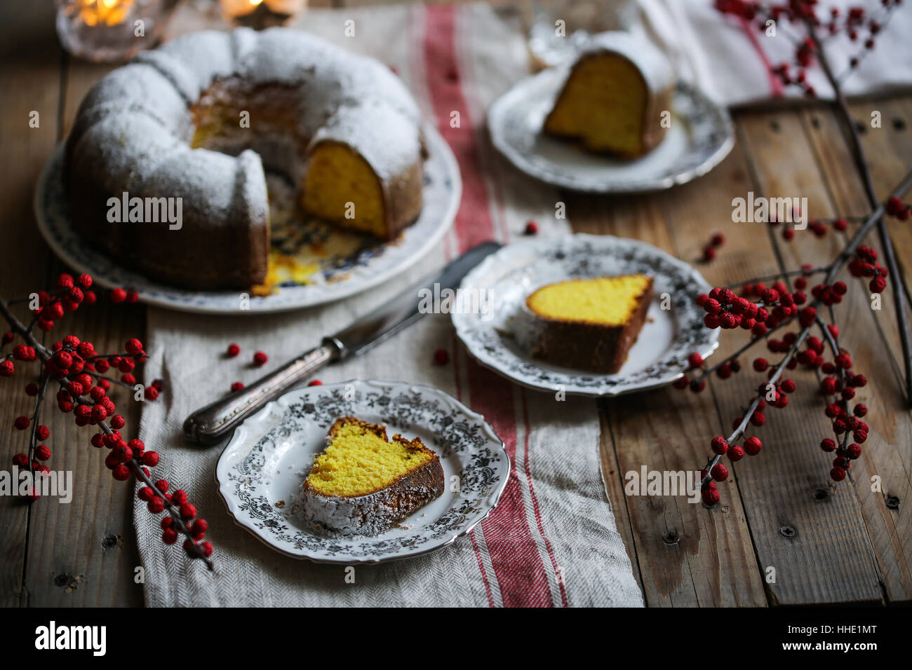 Turmeric bundt cake Stock Photo - Alamy