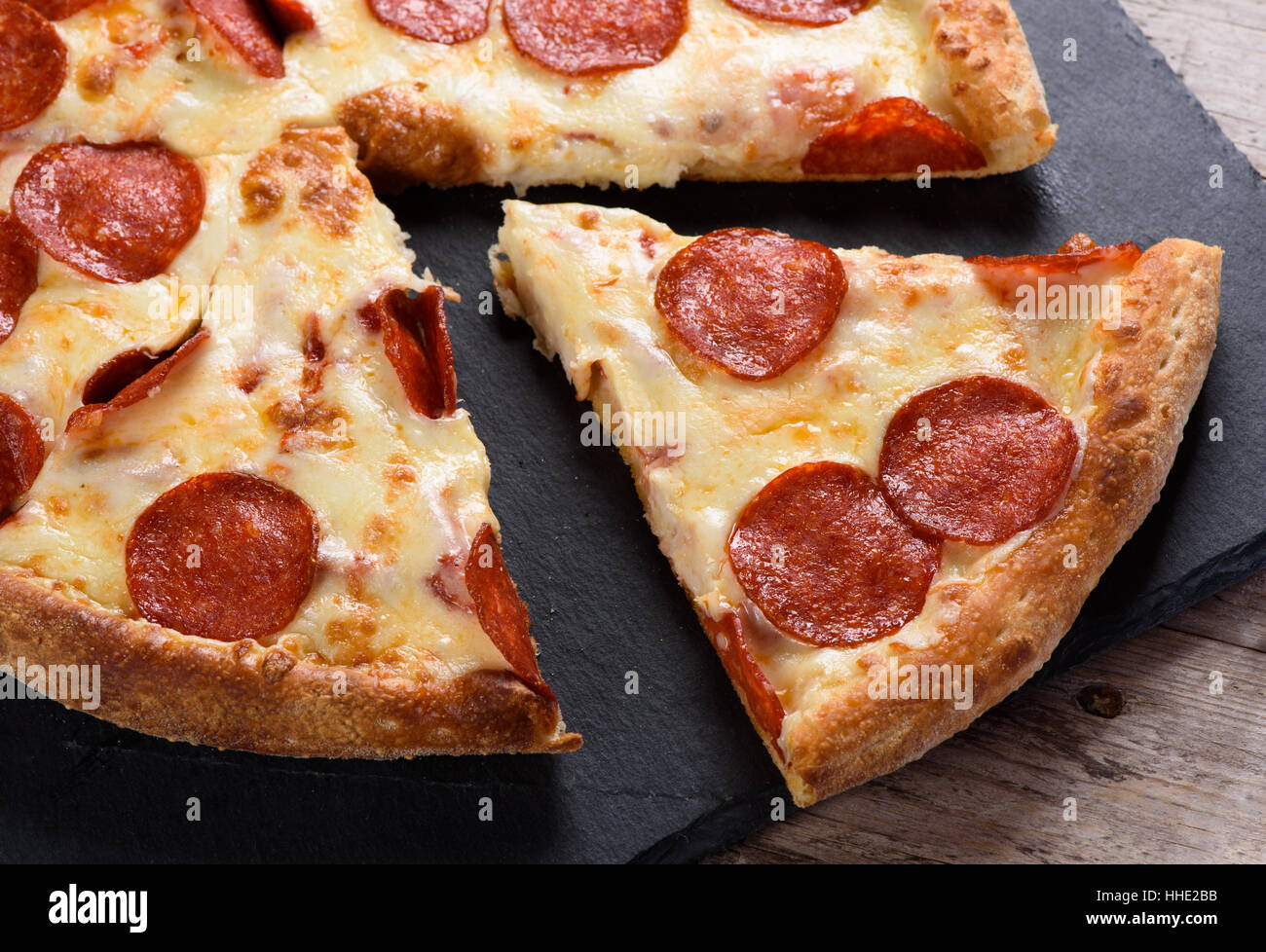 Round pepperoni pizza hi-res stock photography and images - Alamy