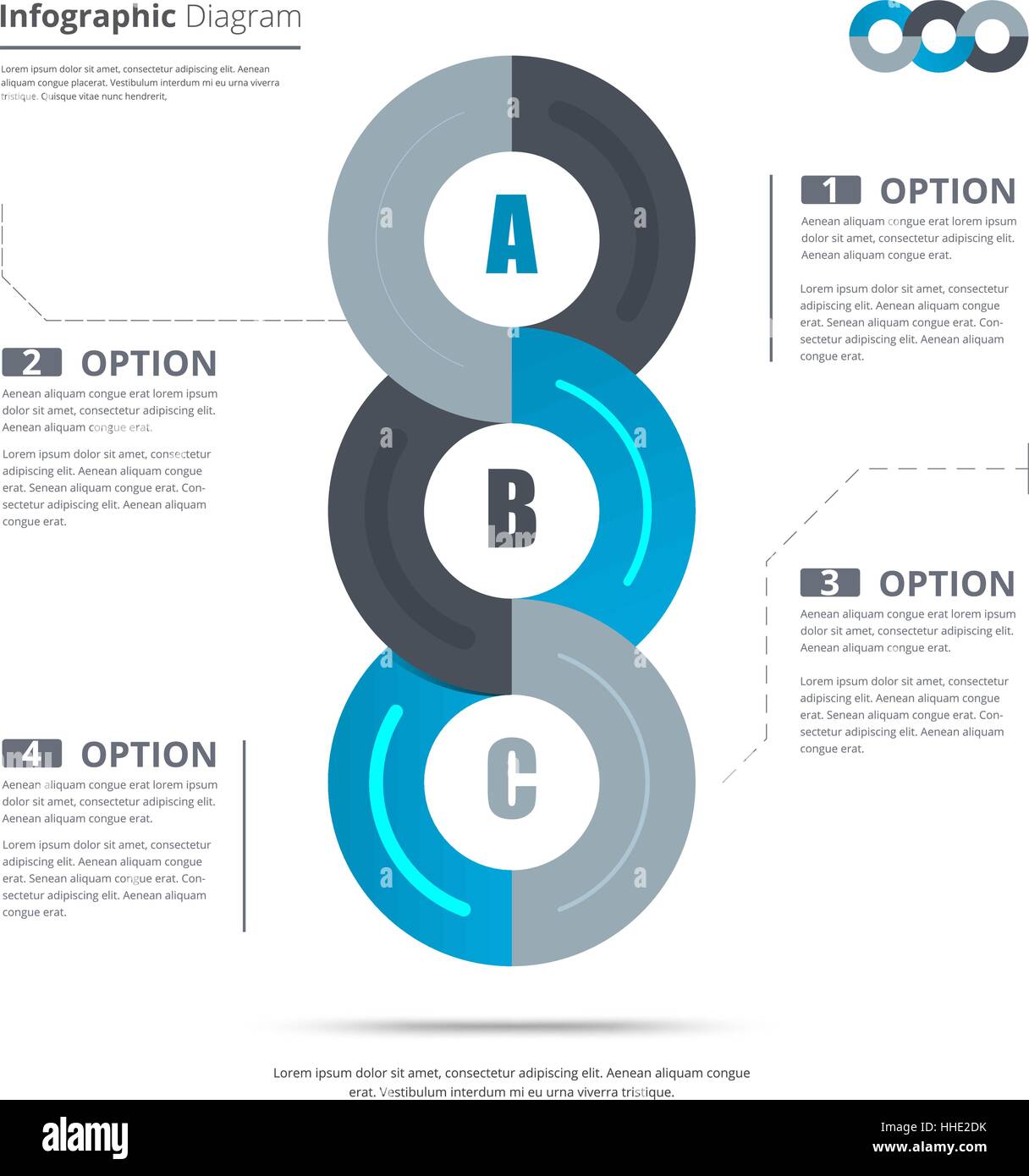Infographics options banner with 3-part process. Can be used for web ...