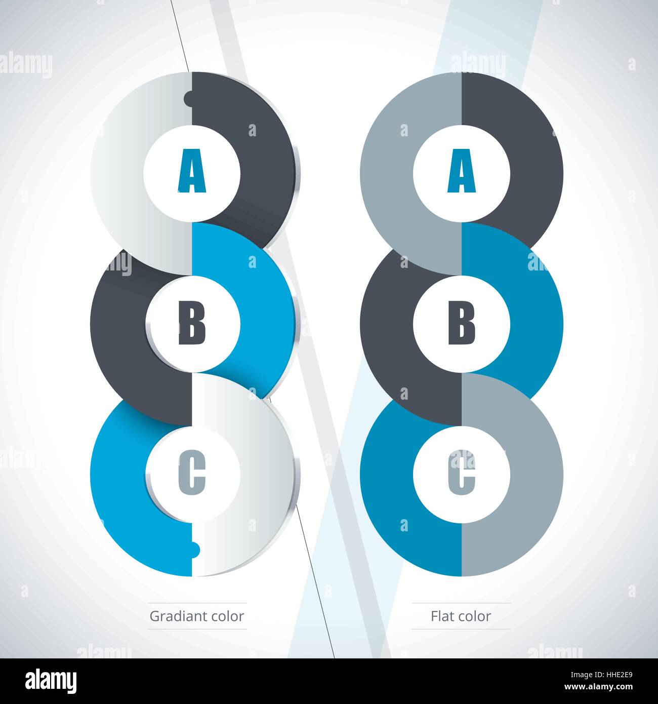Infographic 3 part circle hi-res stock photography and images - Alamy