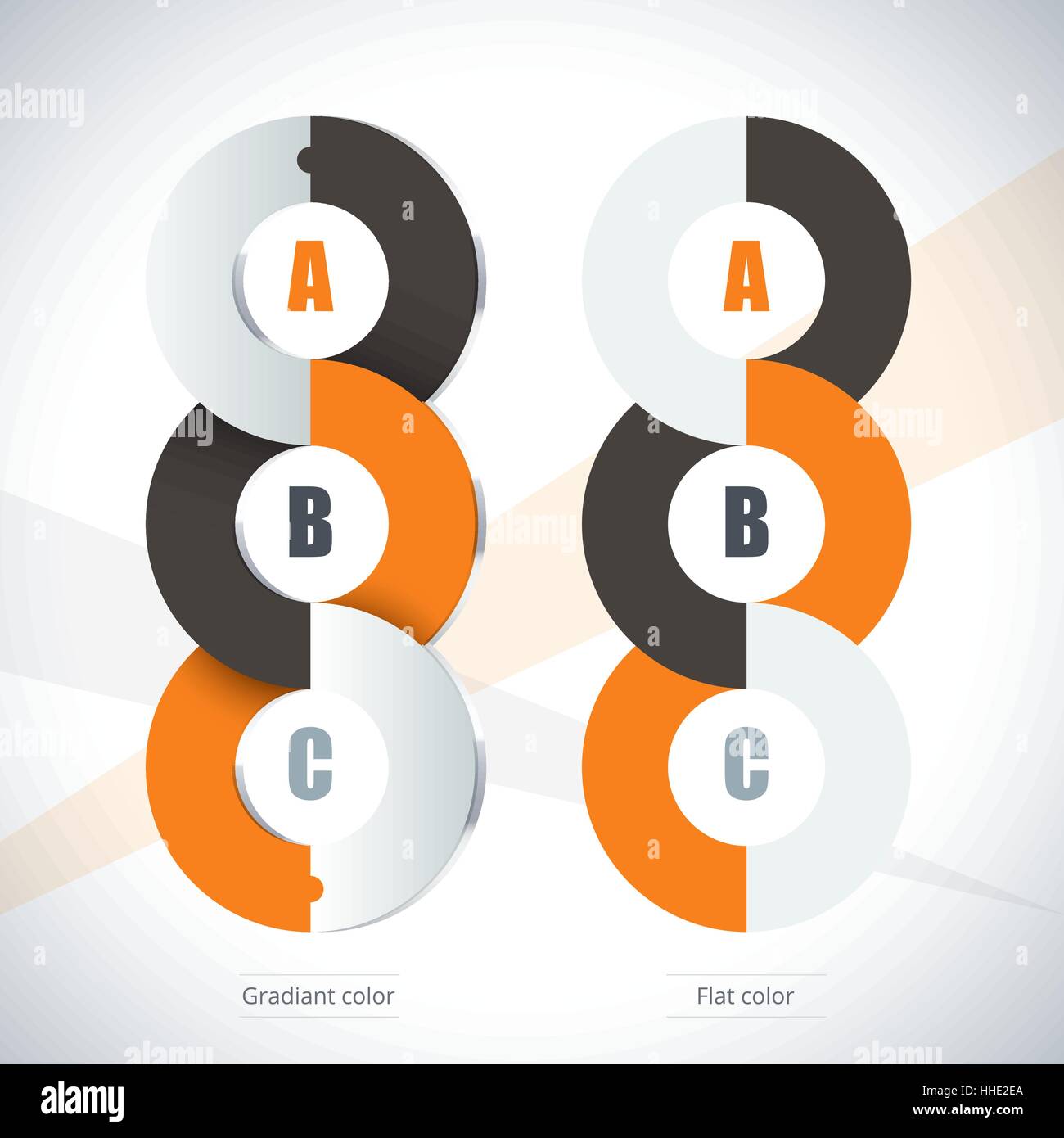 Infographic 3 part circle hi-res stock photography and images - Alamy