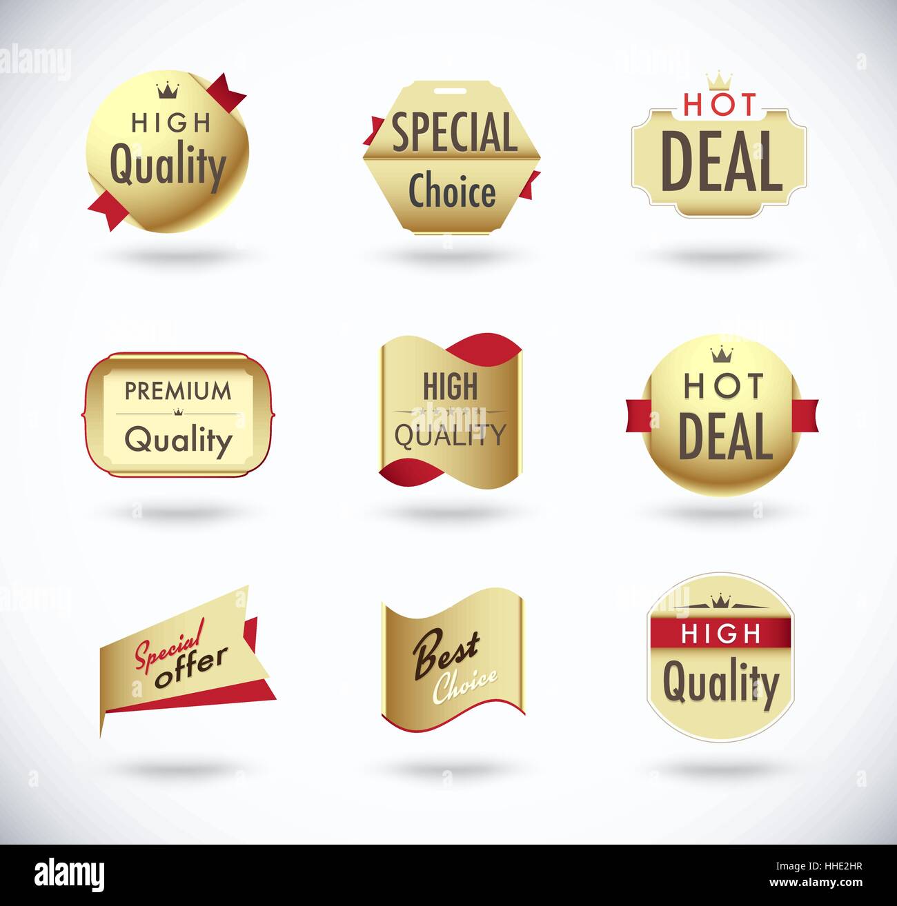 Promo stickers Stock Vector Images - Alamy
