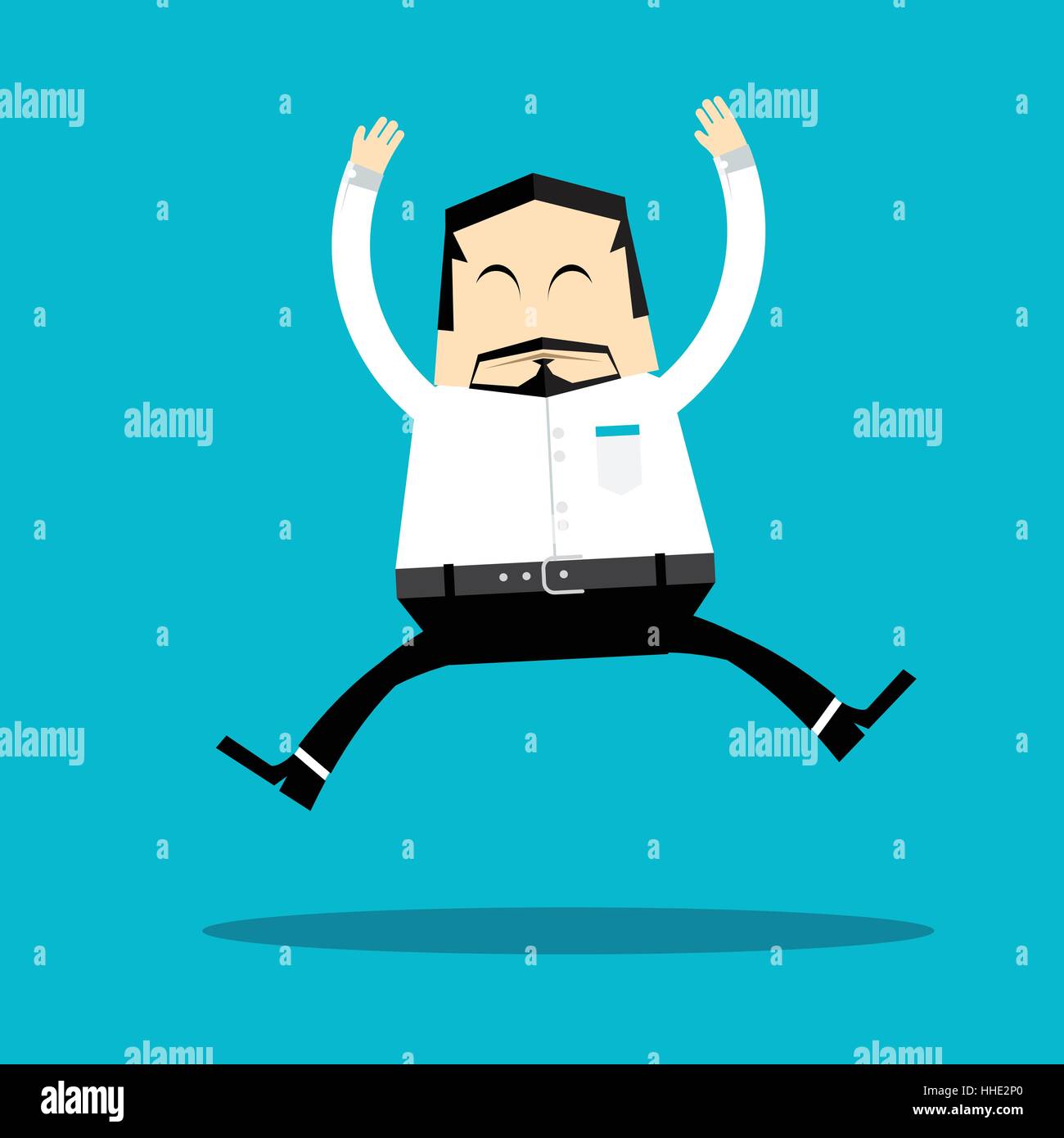 Jump man vector vectors Stock Vector Images - Alamy