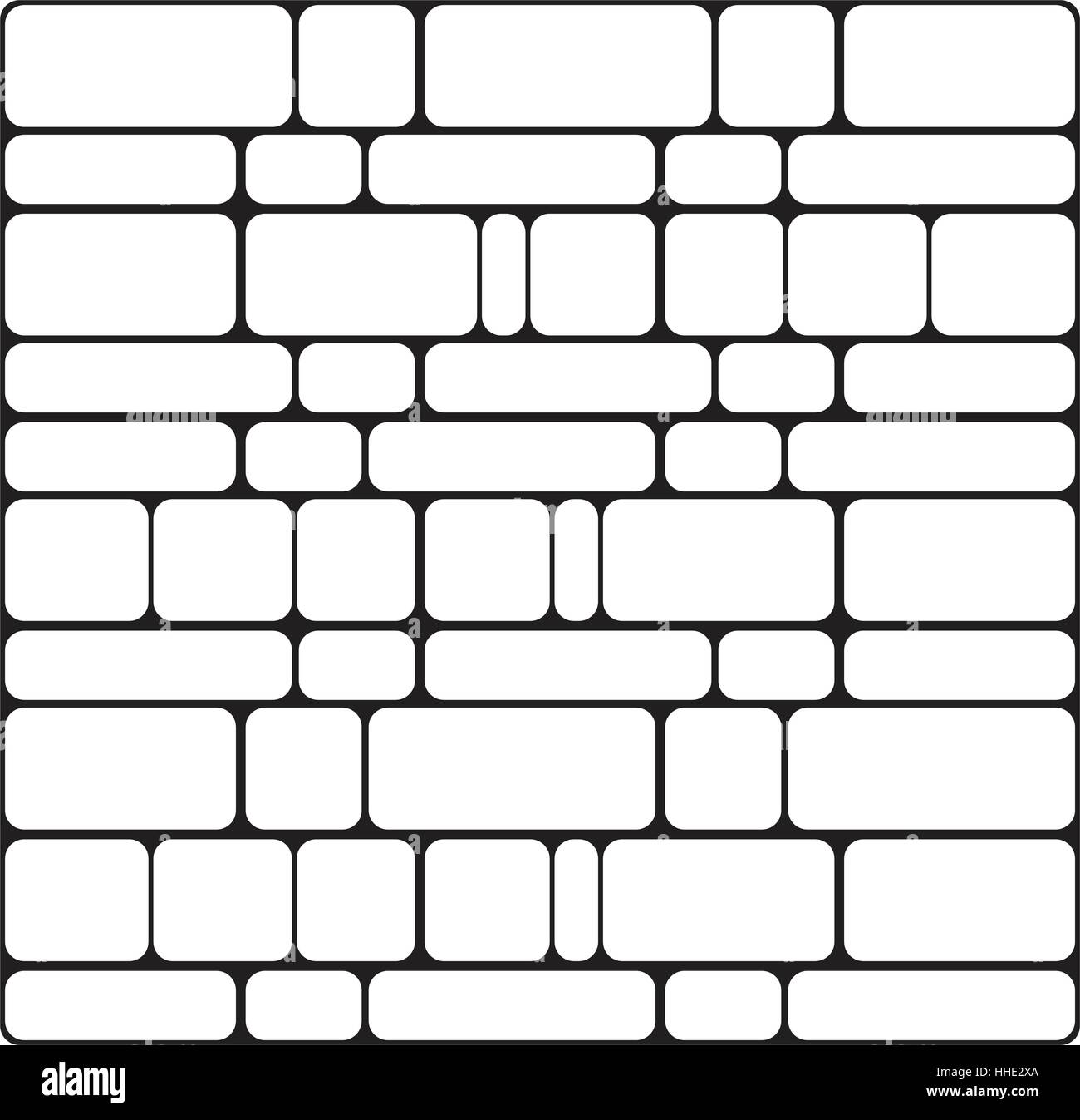 brick texture isolate on white background. vector illustration Stock ...