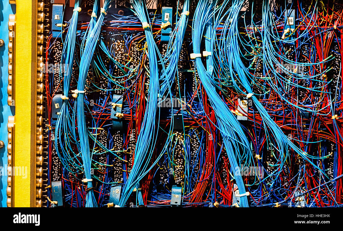 ILLIAC IV Supercomputer interior wires and cabling, an exhibit at the ...