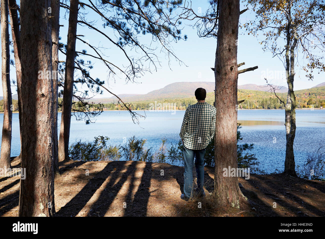 Shadow man standing looking out hi-res stock photography and images - Alamy