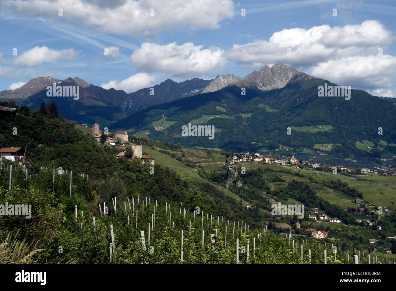 tirol castle in front of the sarntal alps Stock Photo - Alamy