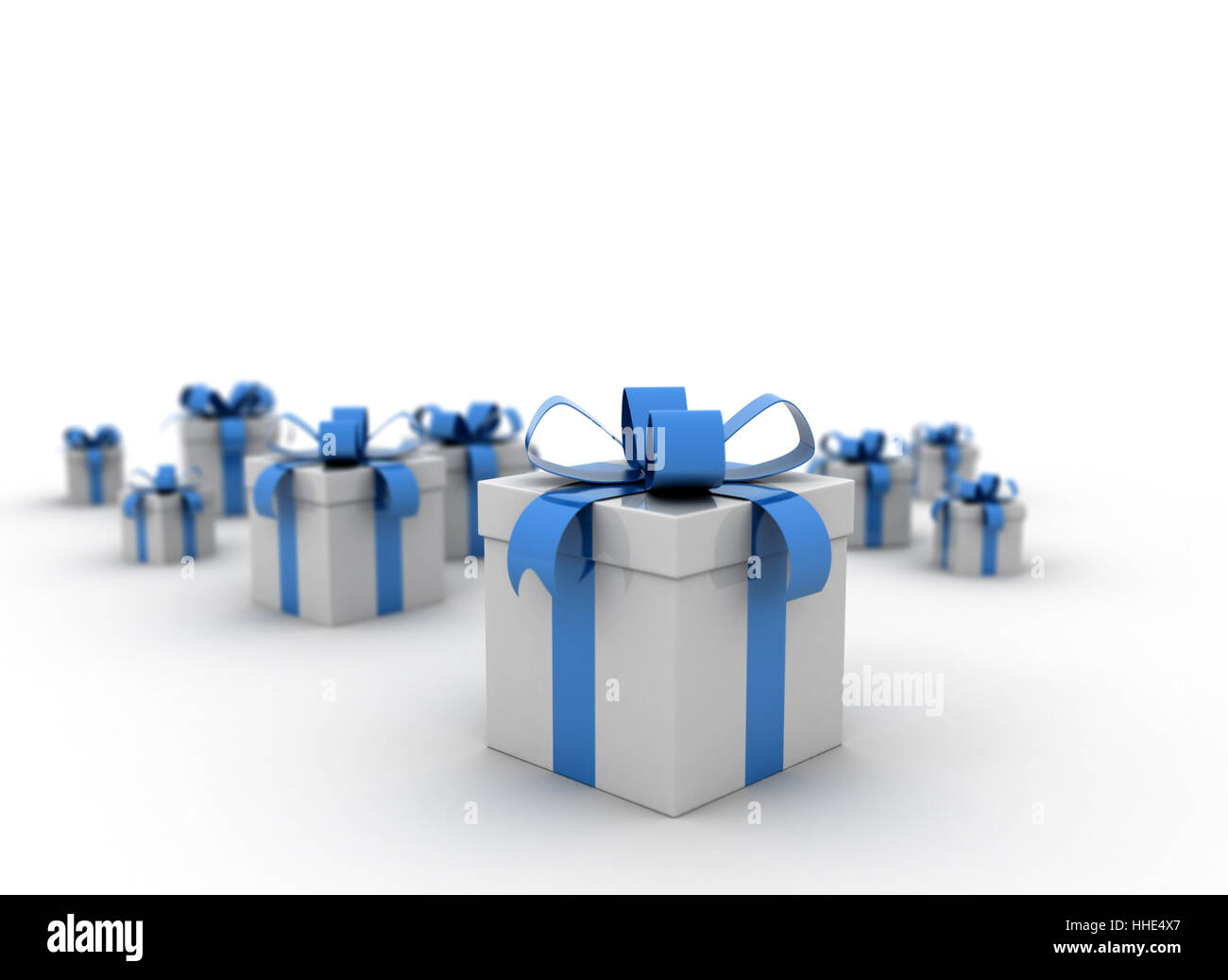 blue, present, gift, box, boxes, imagining, white, blue, present ...