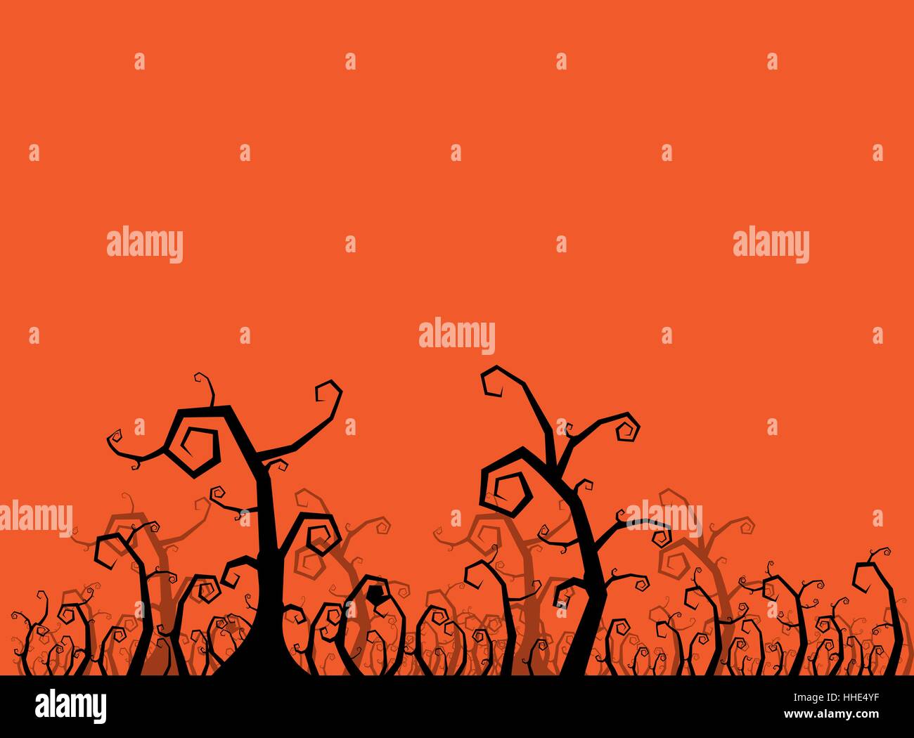 Halloween trees vector vectors hi-res stock photography and images - Alamy