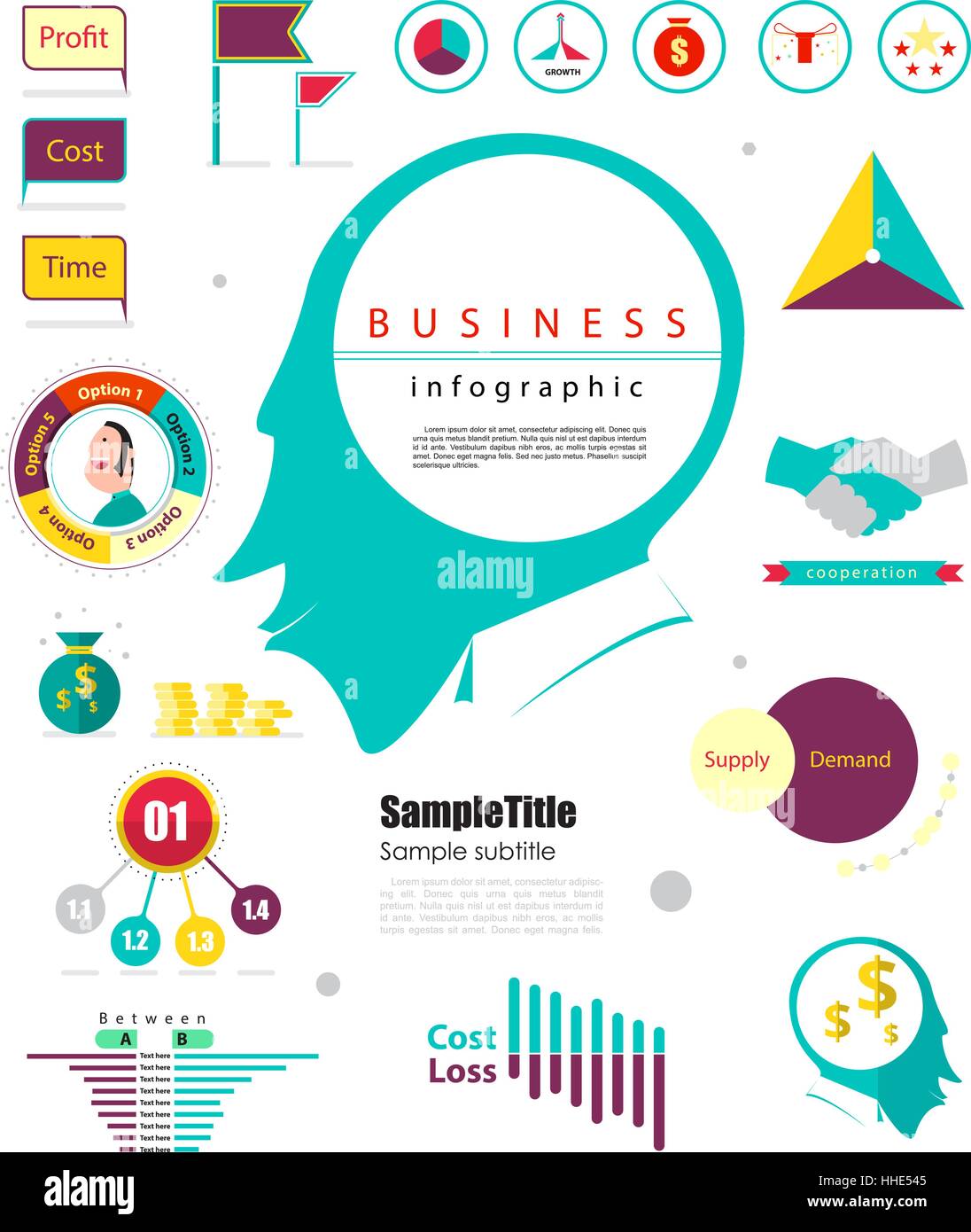 Infographic head Stock Vector Images - Alamy