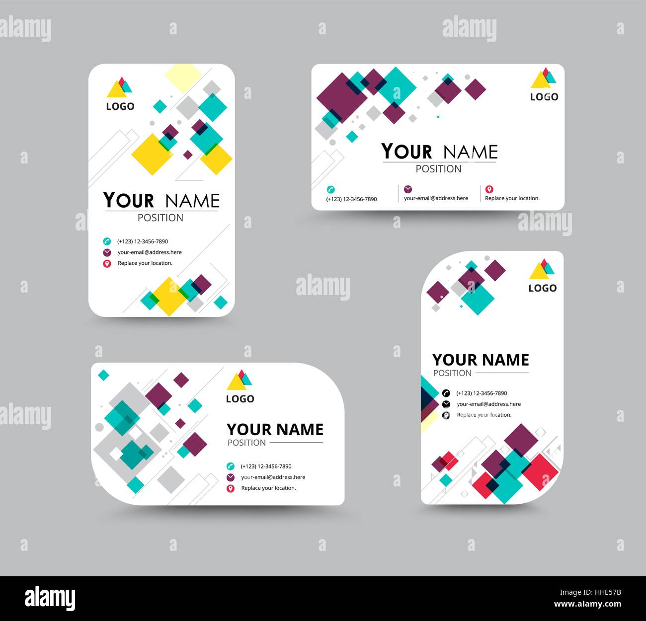 Business greeting card template design. introduce card include sample ...