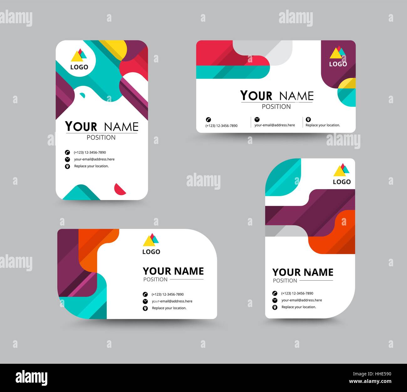 Business greeting card template design. introduce card include sample ...