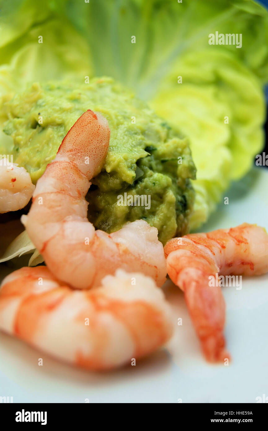 avocado mousse with shrimp Stock Photo - Alamy