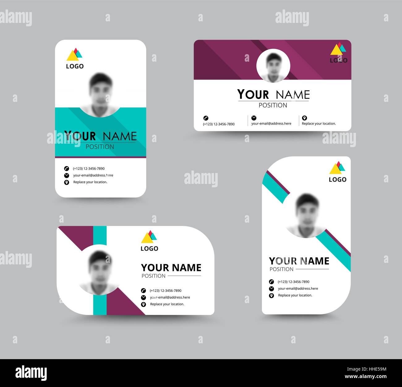 Business greeting card template design. introduce card include sample ...