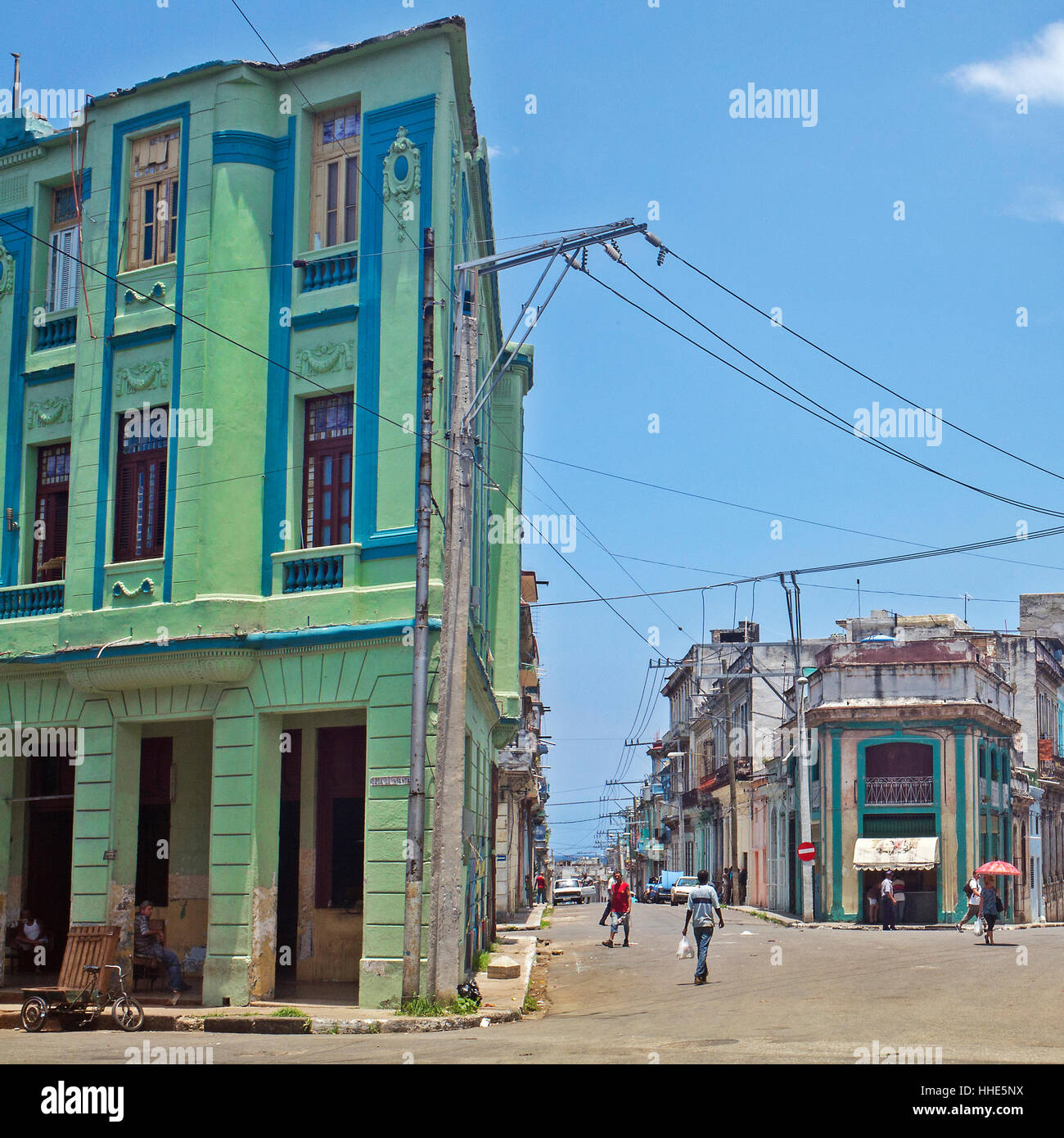 Street convergence Havana central cuba Stock Photo - Alamy