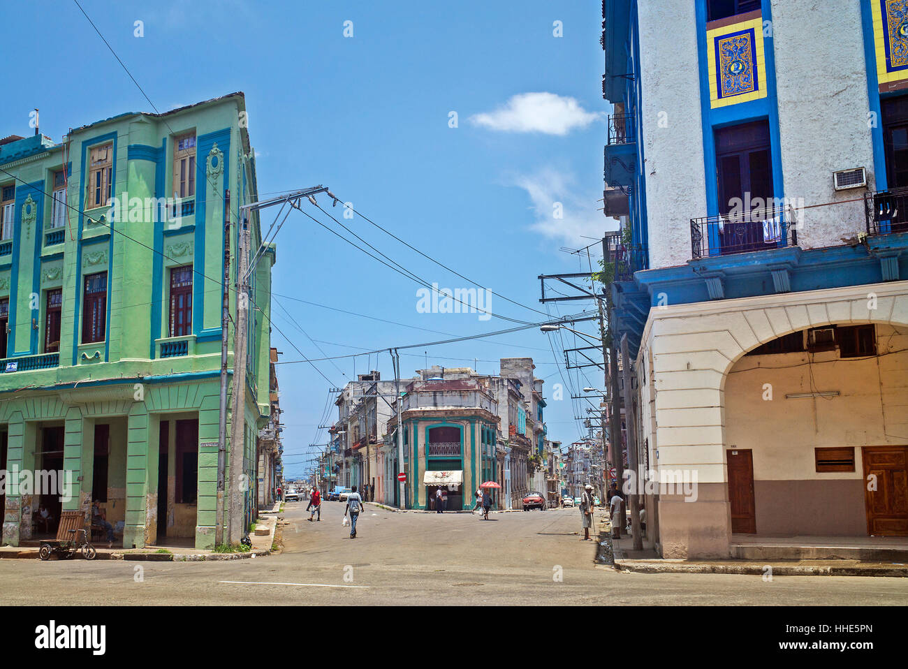 Street convergence Havana central cuba Stock Photo - Alamy
