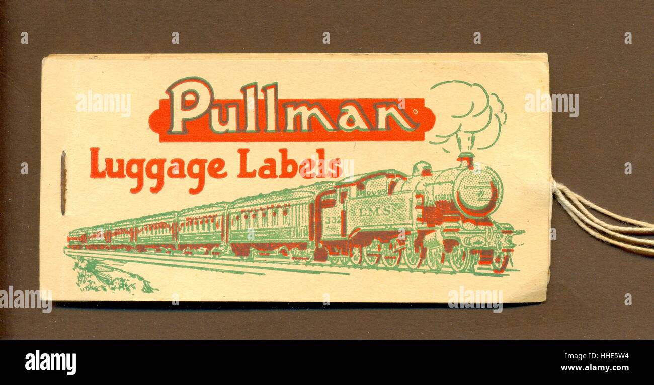 Vintage Train Luggage Tags