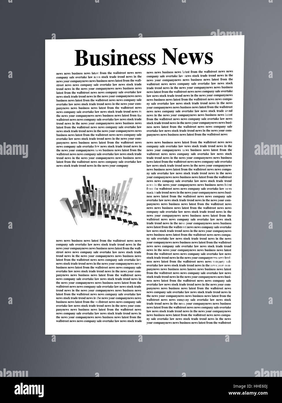newspaper, journal, office, isolated, model, design, project, concept ...