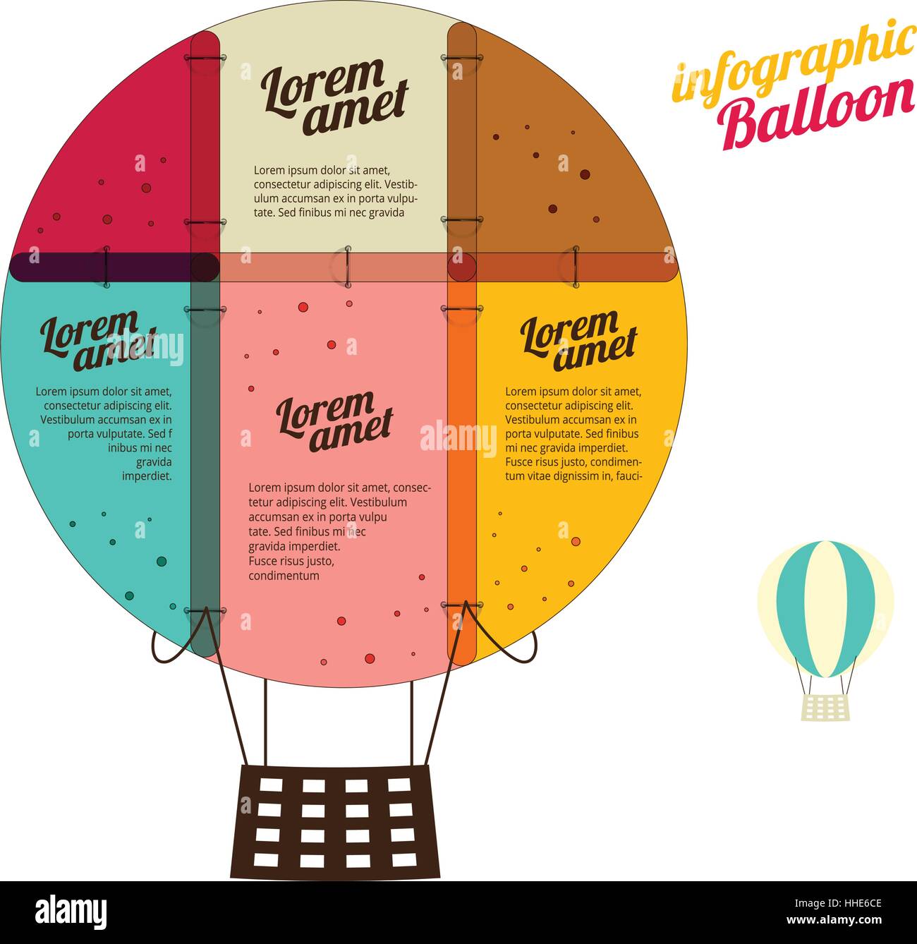 Balloon vector background infographic Stock Vector Images - Alamy