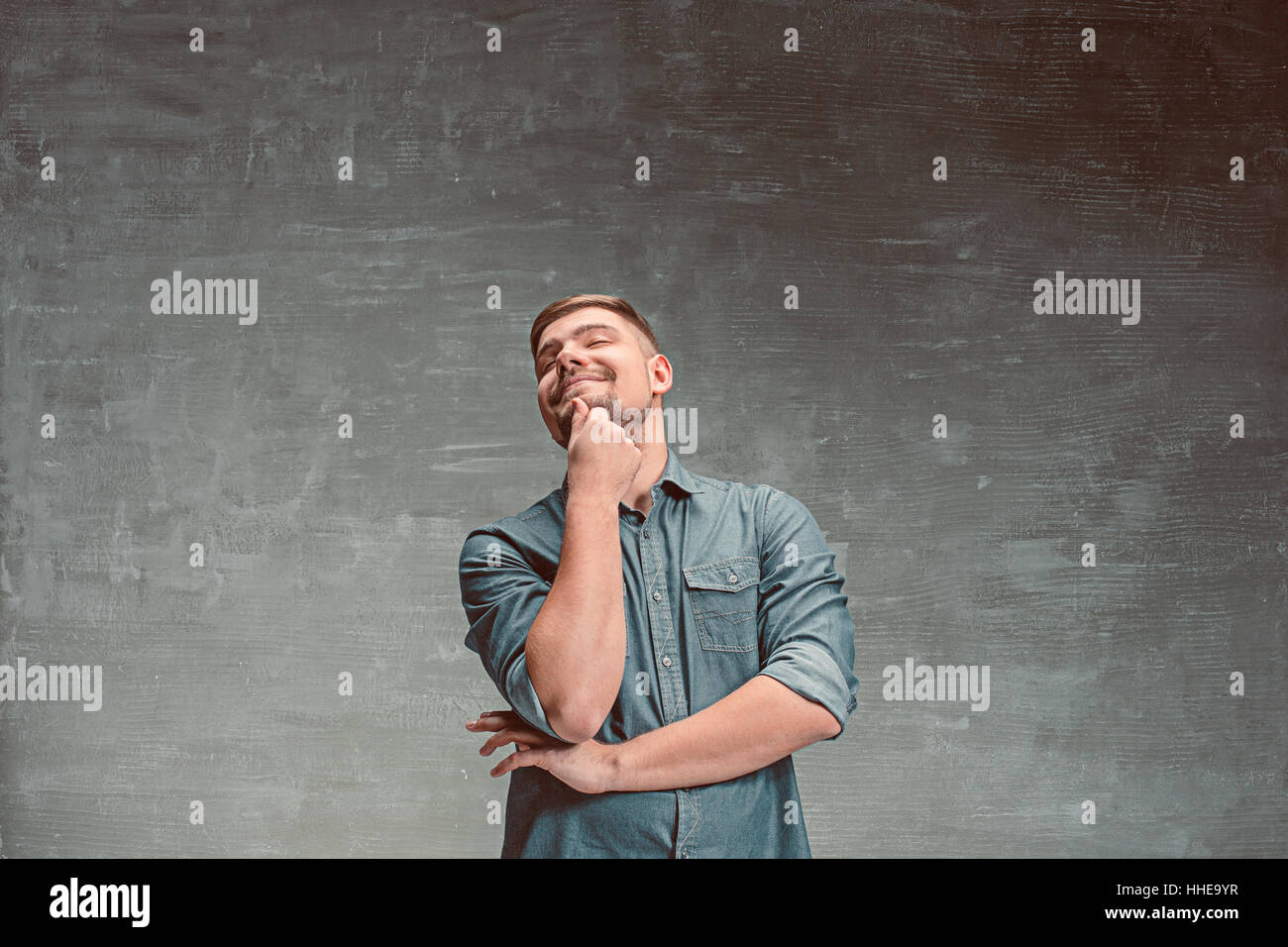 Happy man standing in hi-res stock photography and images - Alamy