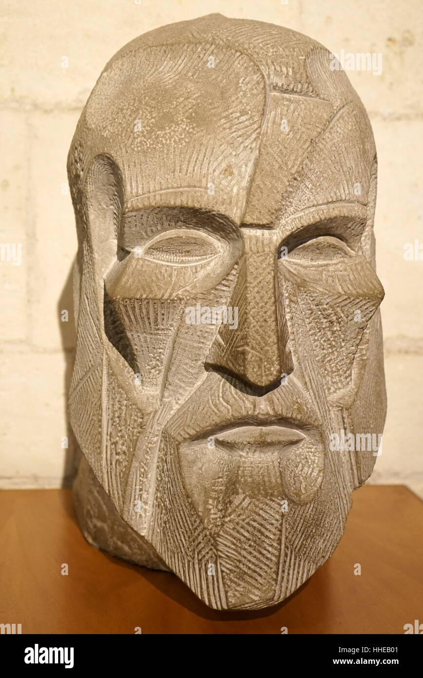 1989, portrait bust of Spanish architect Antoni Gaudi (1852–1926 Stock ...