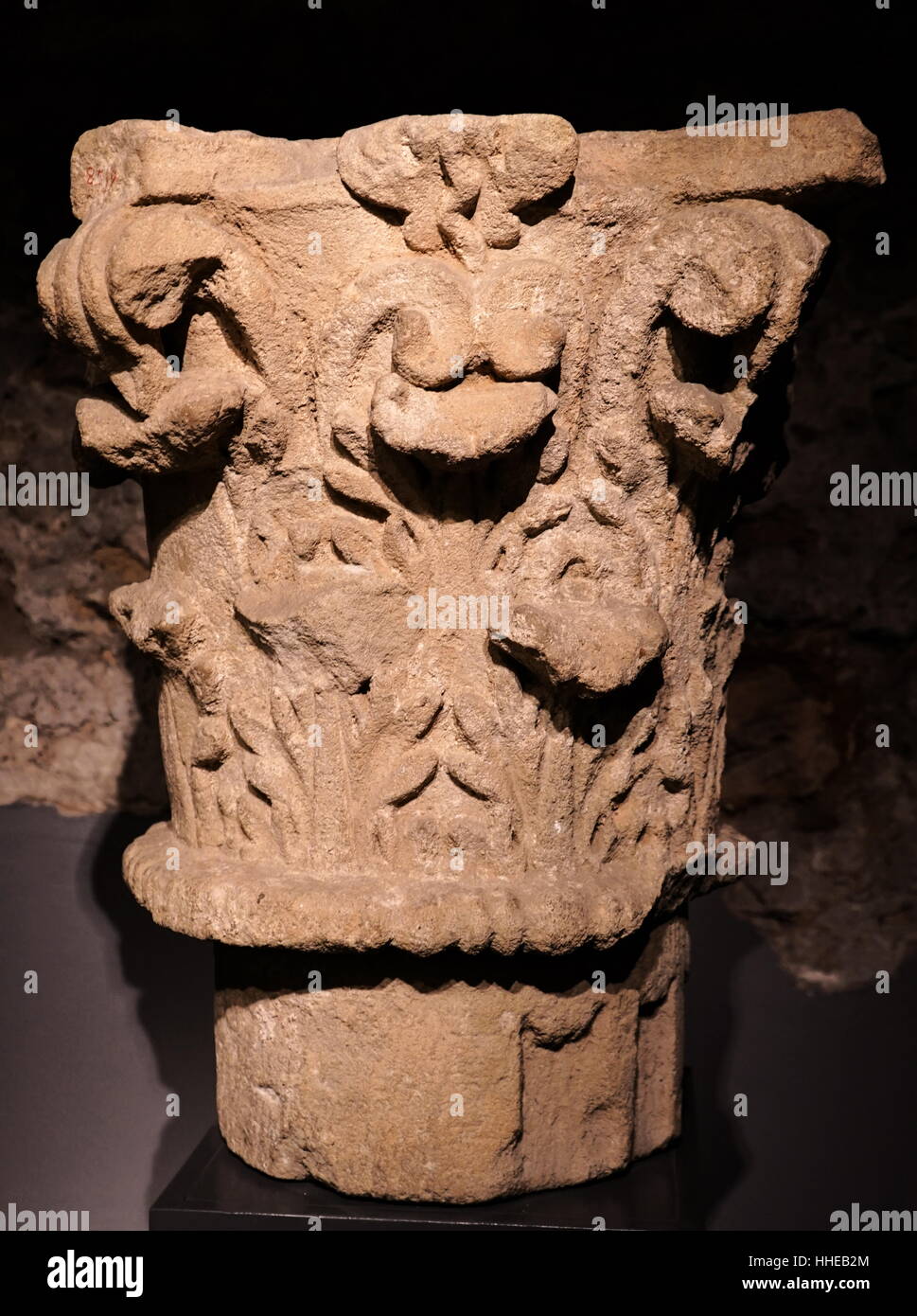Capital from a Roman 1st Century AD column; Barcelona; Spain Stock ...