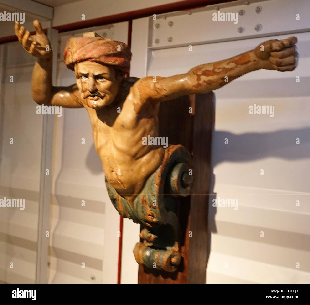 Decorative figure of a Turk from a Spanish Ship 18th Century Stock ...