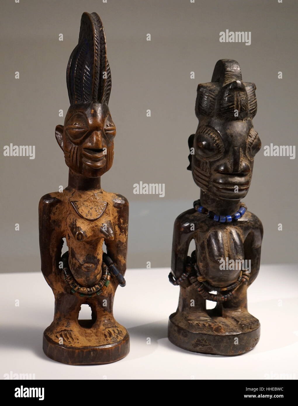 Ibeji figure used in a cult of twin worship; Yoruba tribe; Nigeria ...