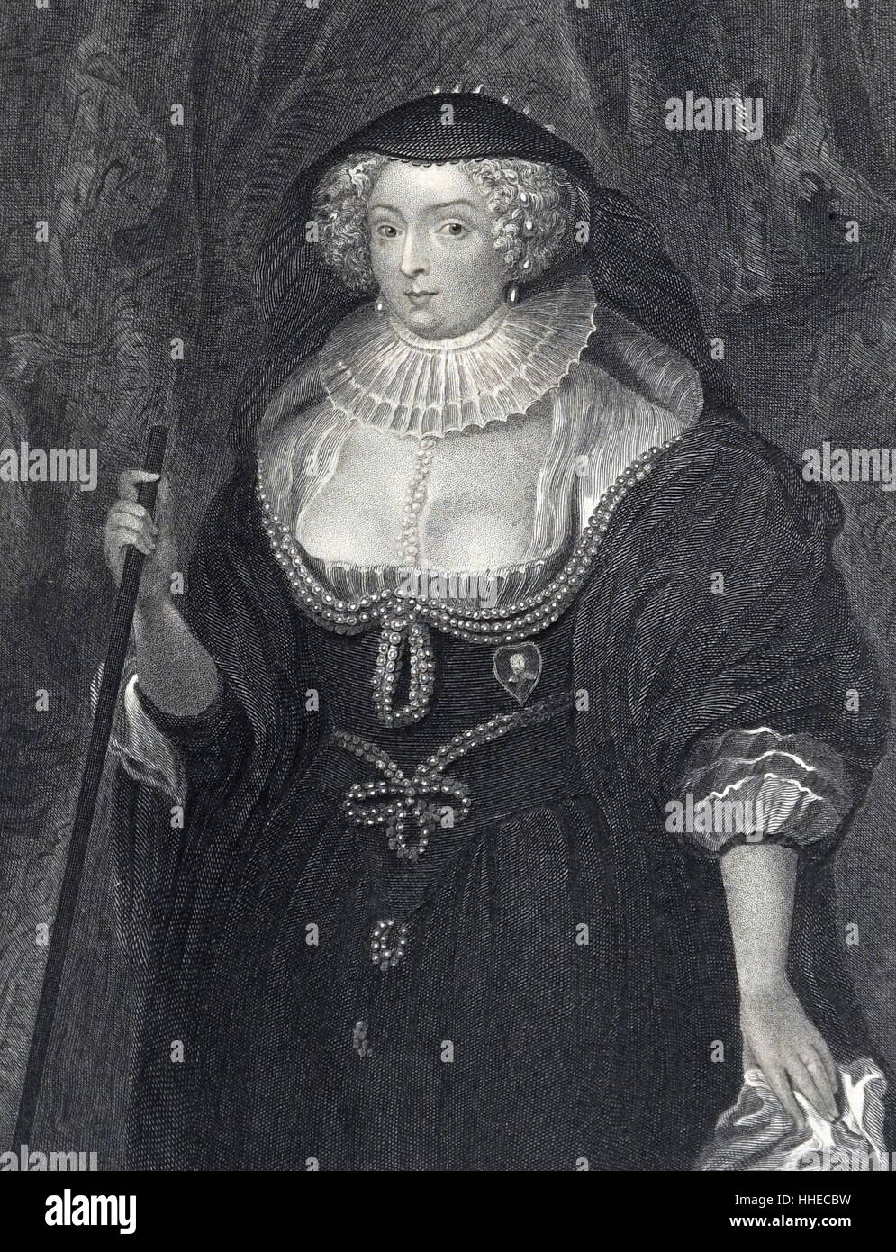 Frances Howard (c 1578-1639), Duchess of Richmond. Engraving Stock ...