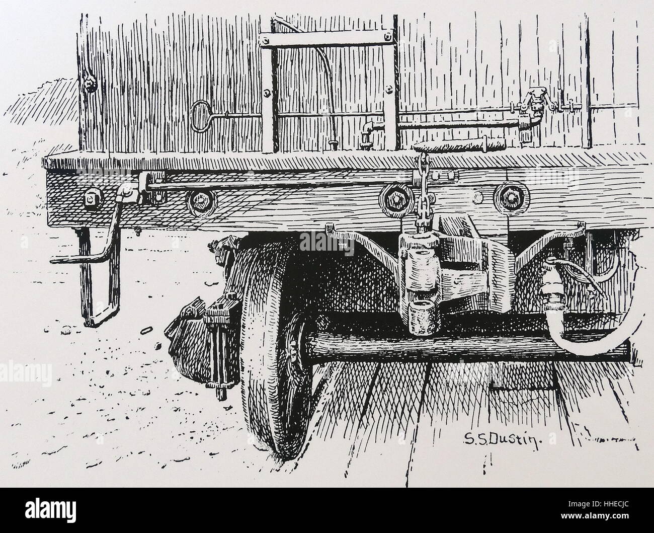 The Janney automatic coupler for railway cars. From The Railways of ...