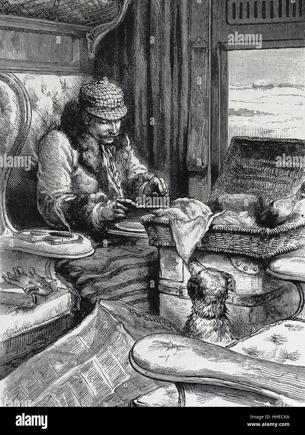 FIRST CLASS railway carriage in Britain: 1891 Stock Photo - Alamy