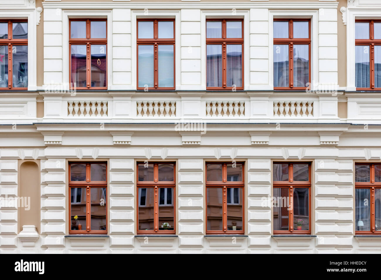 A facade of a windowed building in Germany Stock Photo - Alamy