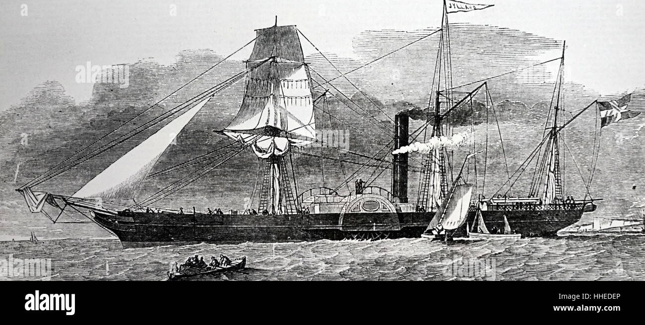 Paddle steamer 19th century hi-res stock photography and images - Alamy