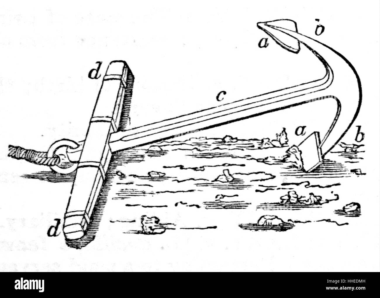 Engraving of an anchor engraving hi-res stock photography and images ...