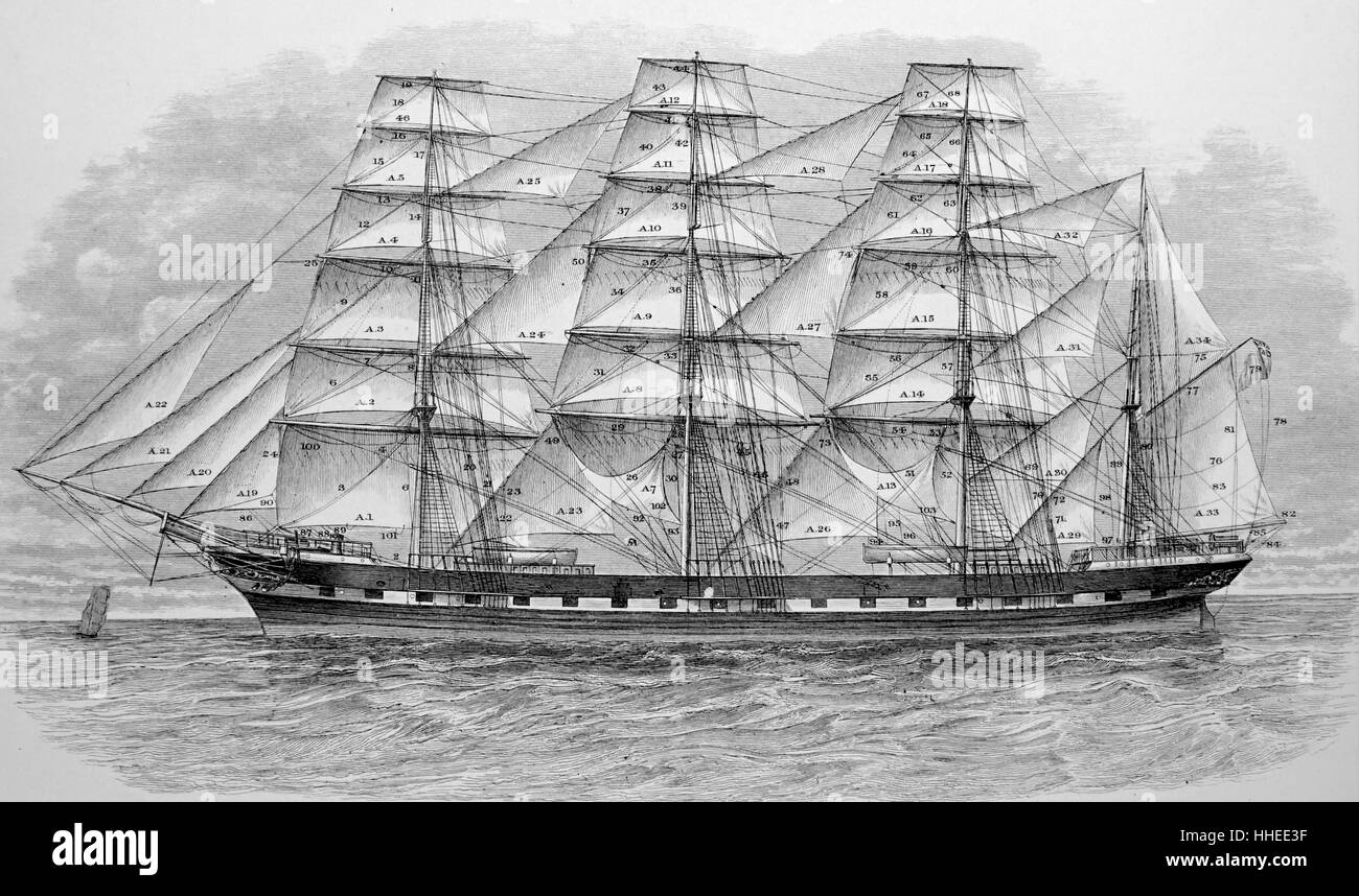 Sails 19th century hi-res stock photography and images - Alamy