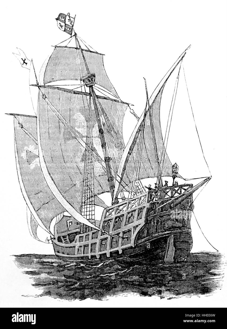 Portuguese Caravel Drawing