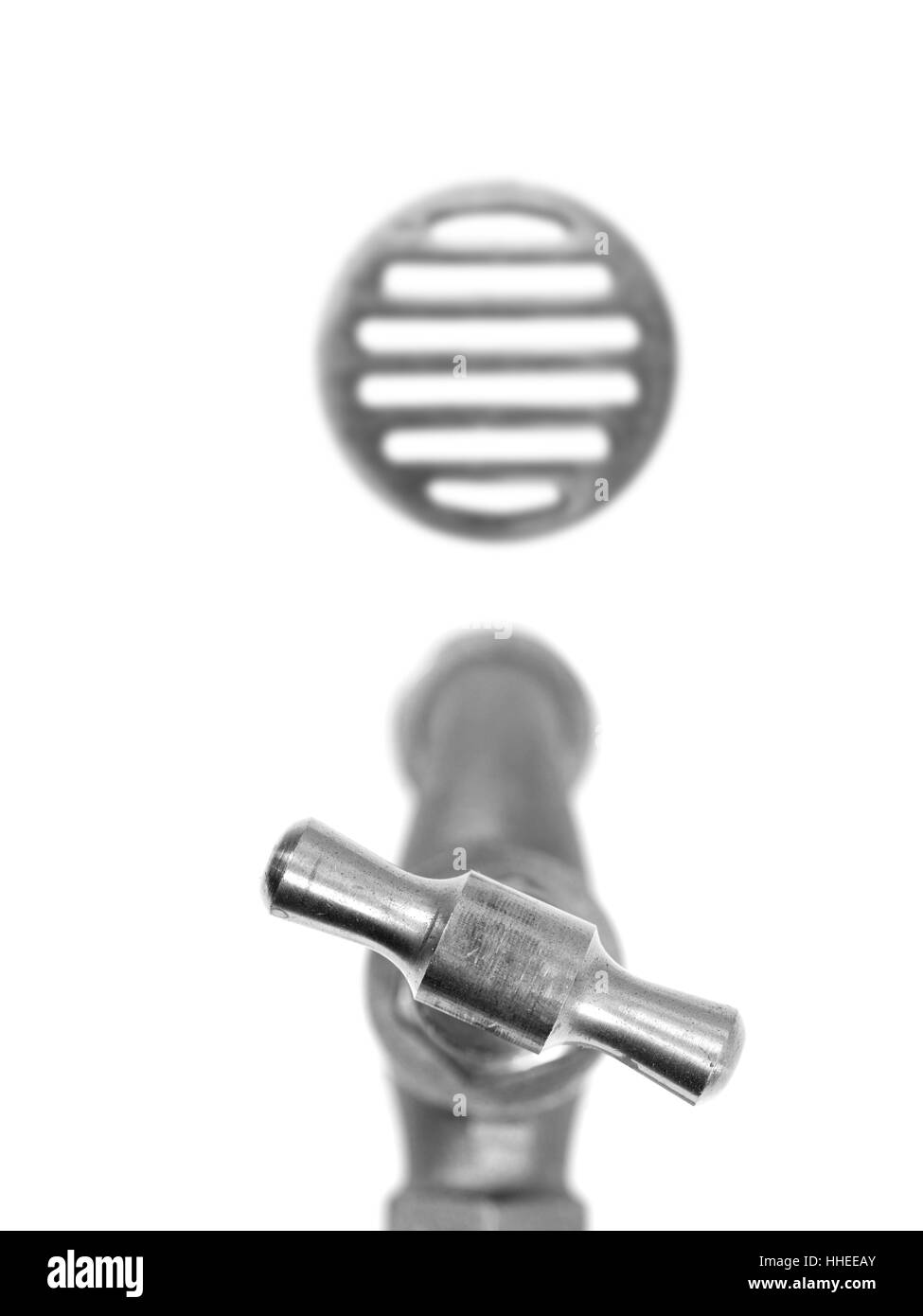 isolated, silver, hot, metal, bright, shiny, handle, tap, faucet ...