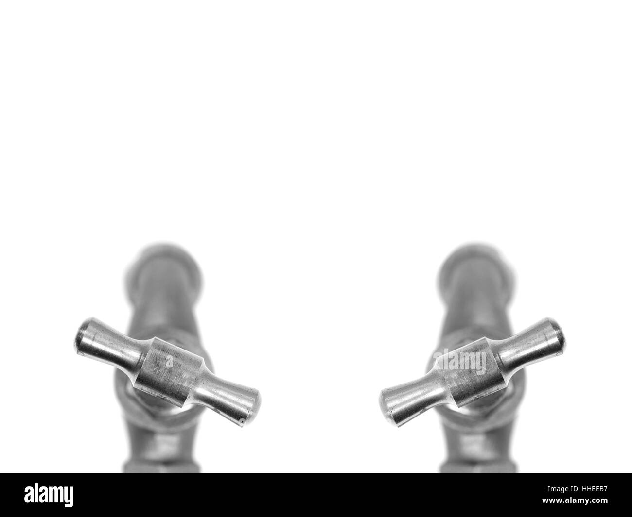 isolated, silver, hot, metal, bright, shiny, handle, tap, faucet ...