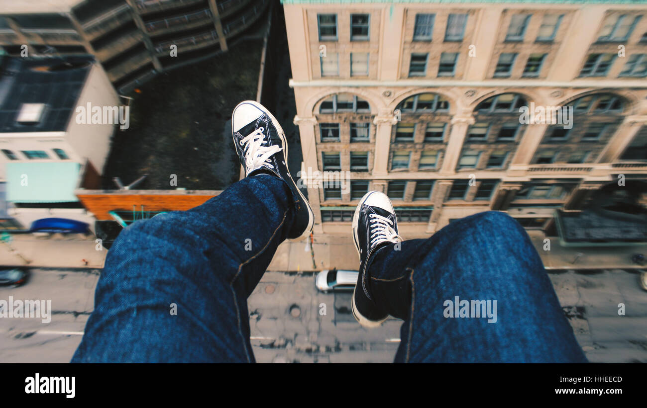On a top of a buildings Stock Photo - Alamy